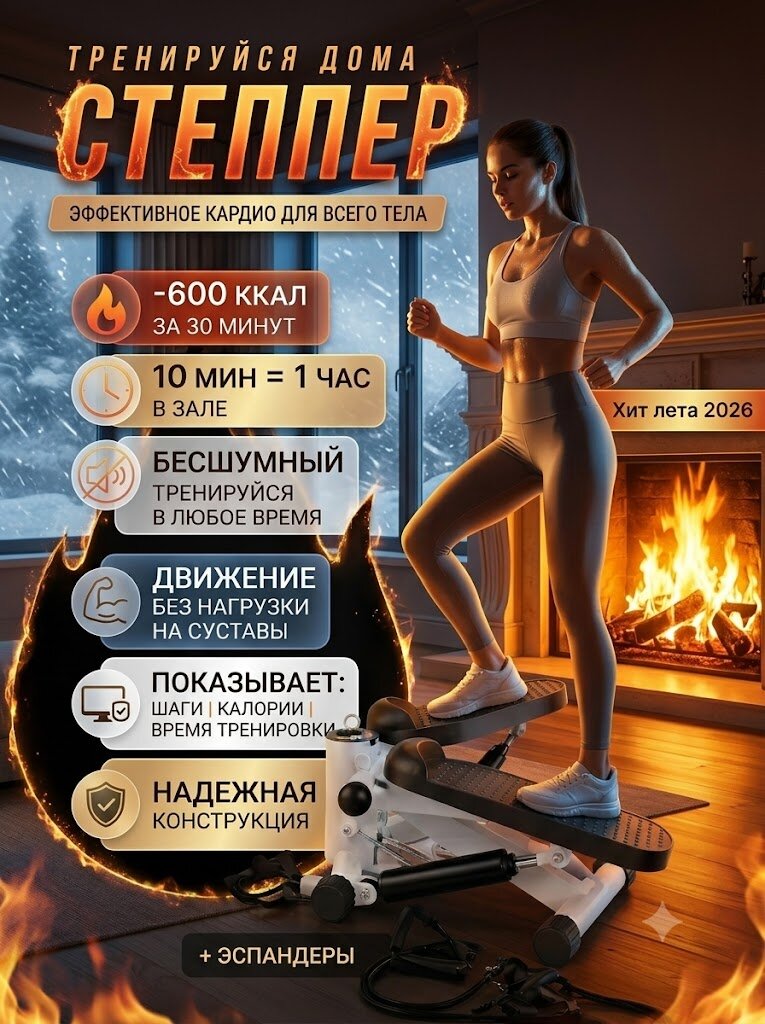 Степпер тренажер для дома 150кг тренажер для похудения для ходьбы