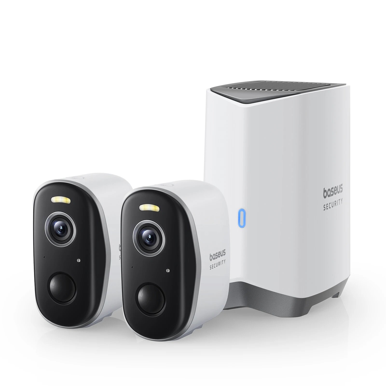 Камера безопасности для улицы Baseus Security Protection N1 Series 2K - набор из 2 камер, беспроводная домашняя безопасность, срок службы батареи 210 дней, HomeKit, память 16 ТБ