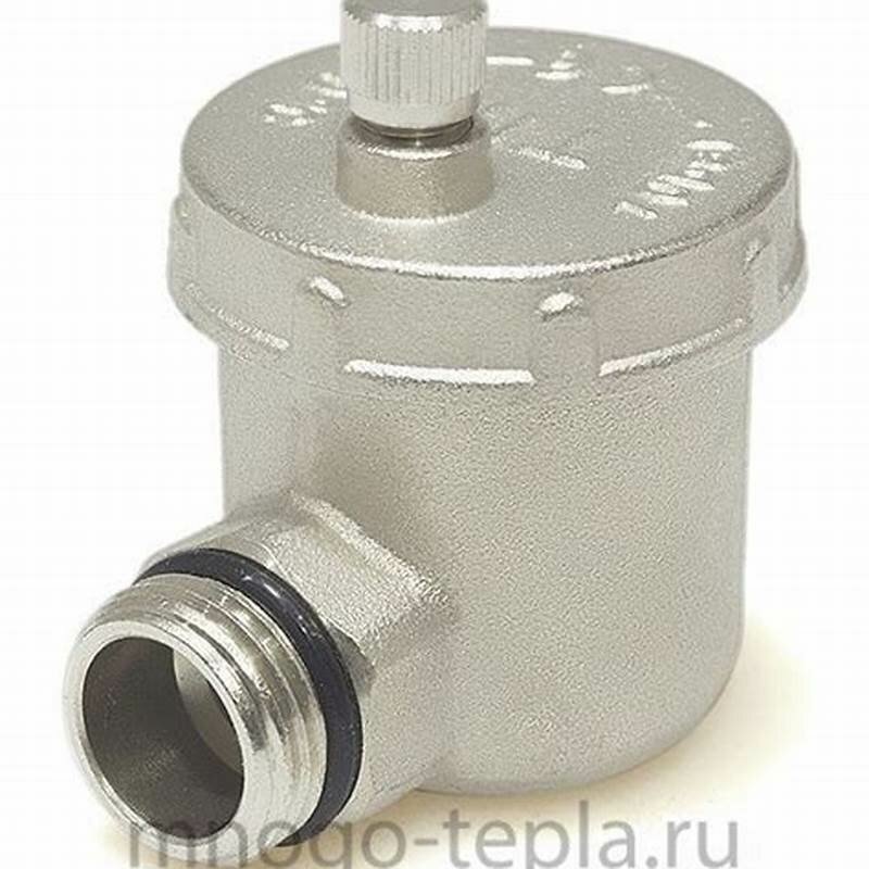 Воздухоотводчик автоматический боковой, 1/2", никелированный