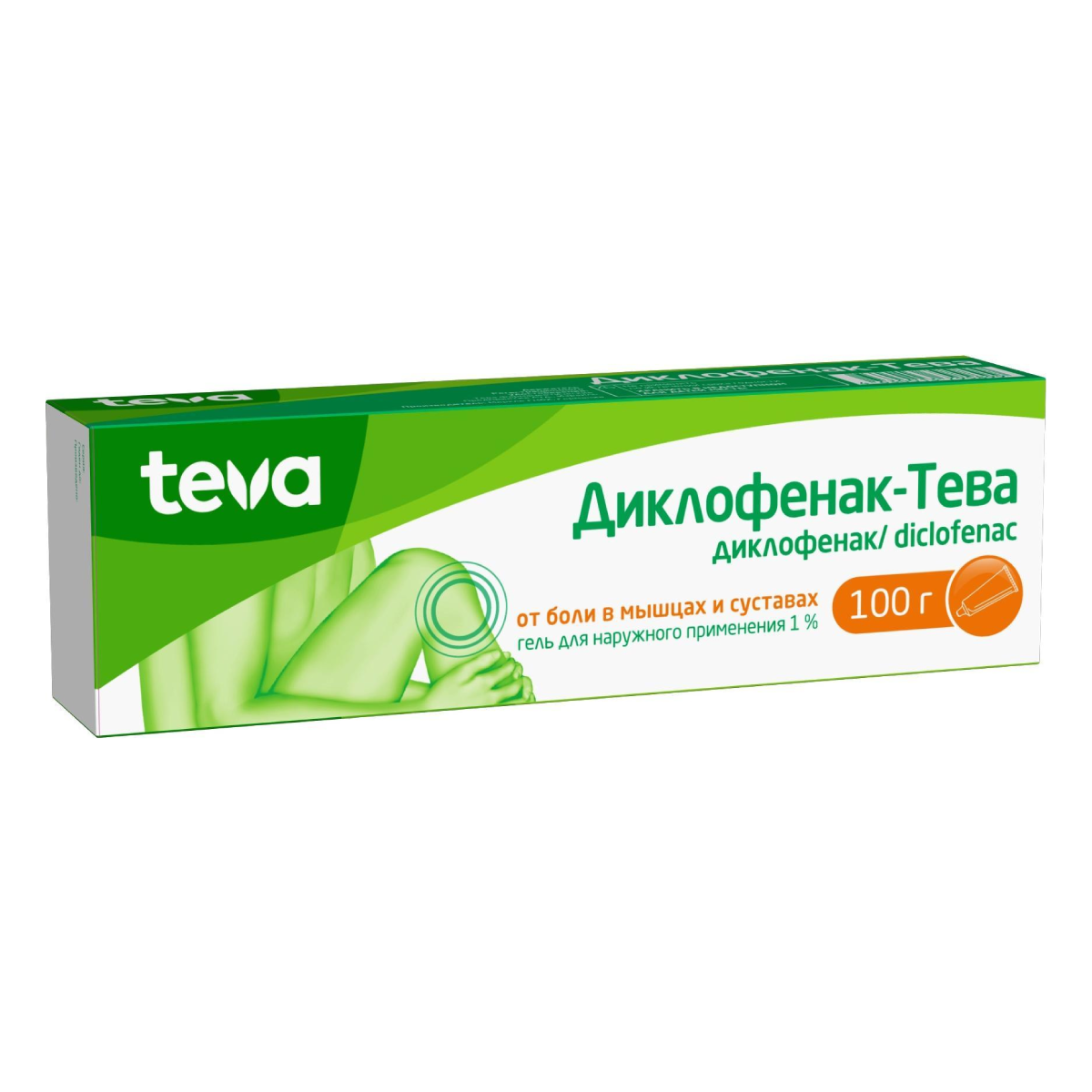 Диклофенак-Тева, гель 1%, 100 г