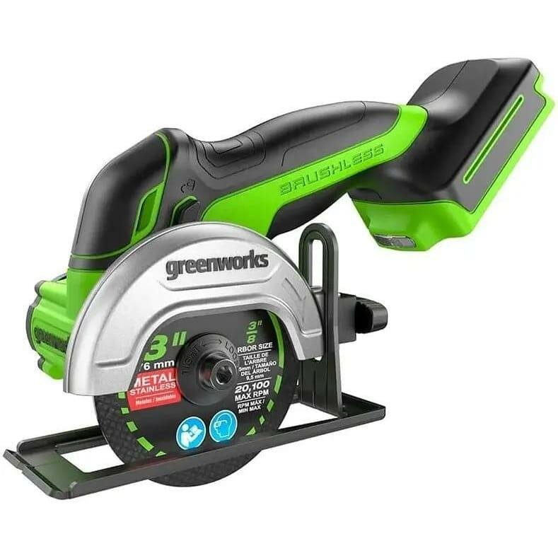 Углошлифовальная машина Greenworks GD24UCS 20000об/мин рез. шпин: M6 d=76мм (3402007)