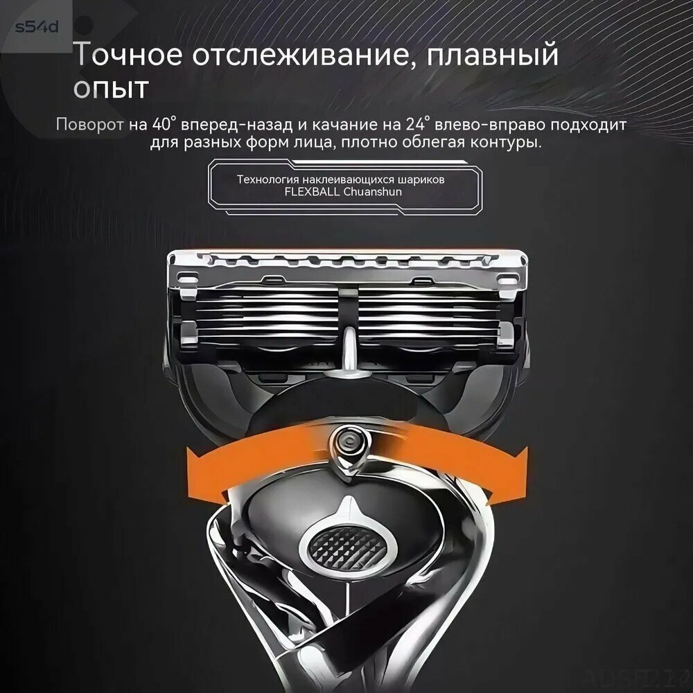 Новый тип ручной бритвы с пятислойным покрытием и 8 сменными лезвиями.