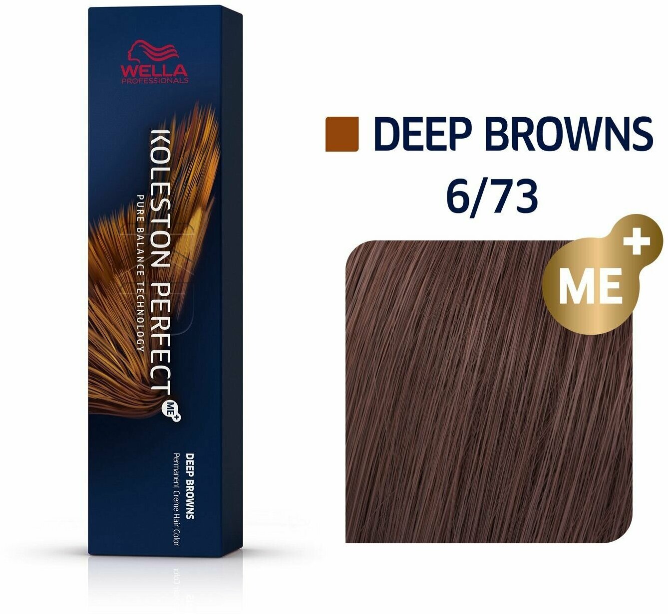 Wella Professionals Koleston Perfect Me+ Профессиональная стойкая крем-краска для волос 6/73 Темный орех, 60 мл