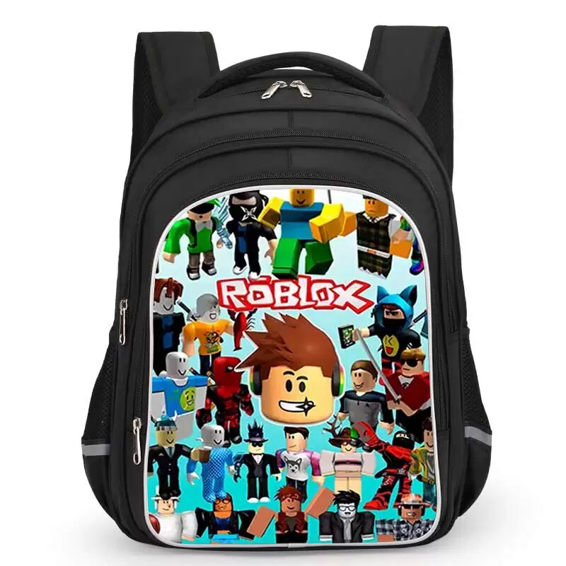Рюкзак ROBLOX с поддержкой спины для школьников 3-6 классов, легкий, регулируемые лямки, удобство