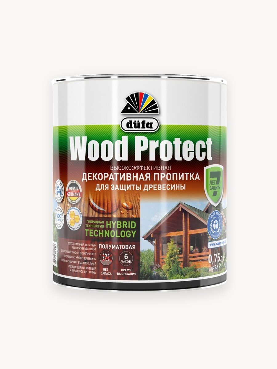 Пропитка декоративная для защиты древесины Dufa Wood Protect дуб 0.75 л