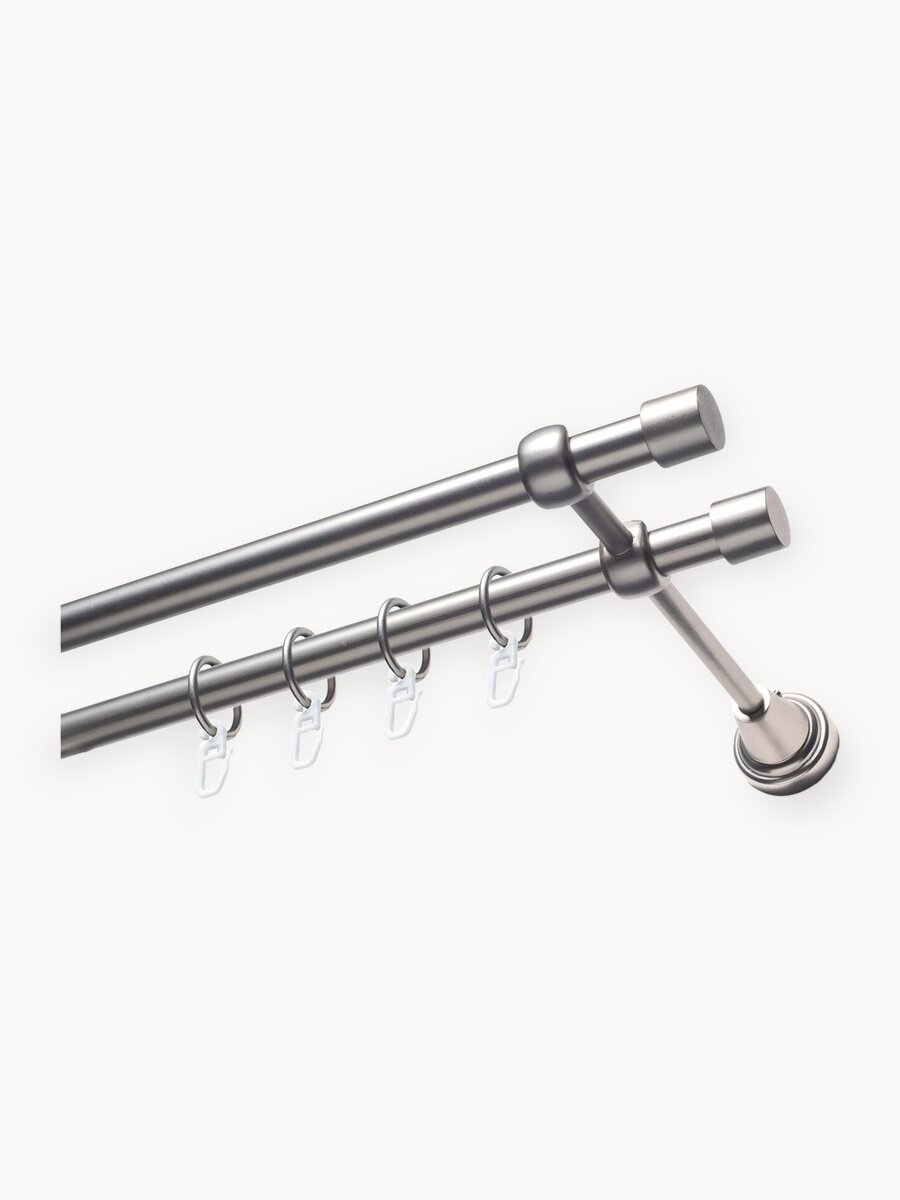 Карниз для штор 3,6 метра AICITY16 классик 21 хром матовый/ гардина для штор/