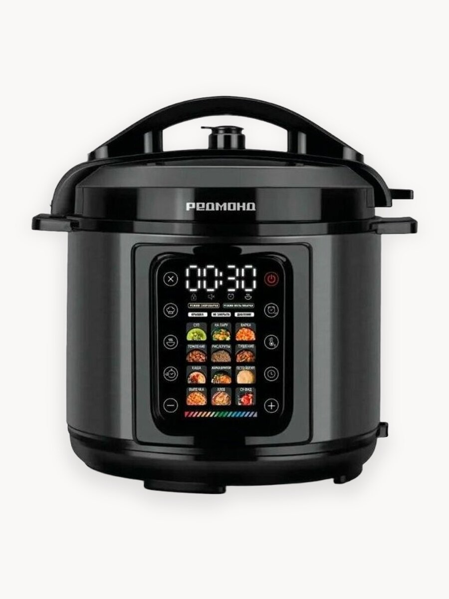 Мультиварка-скороварка REDMOND MP111, 14 программ, 6 л, сенсорное управление, LED-дисплей