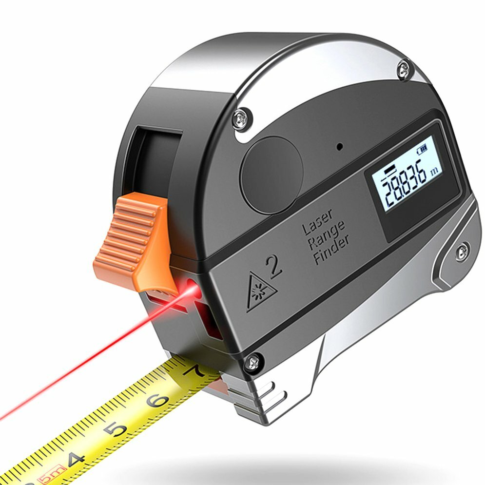 Рулетка Lala 2-в-1 с цифровым дисплеем и инфракрасными дальномерами 98 футов 30 м/16 футов 5 м, имперская система единиц, инфракрасная измерительная лента