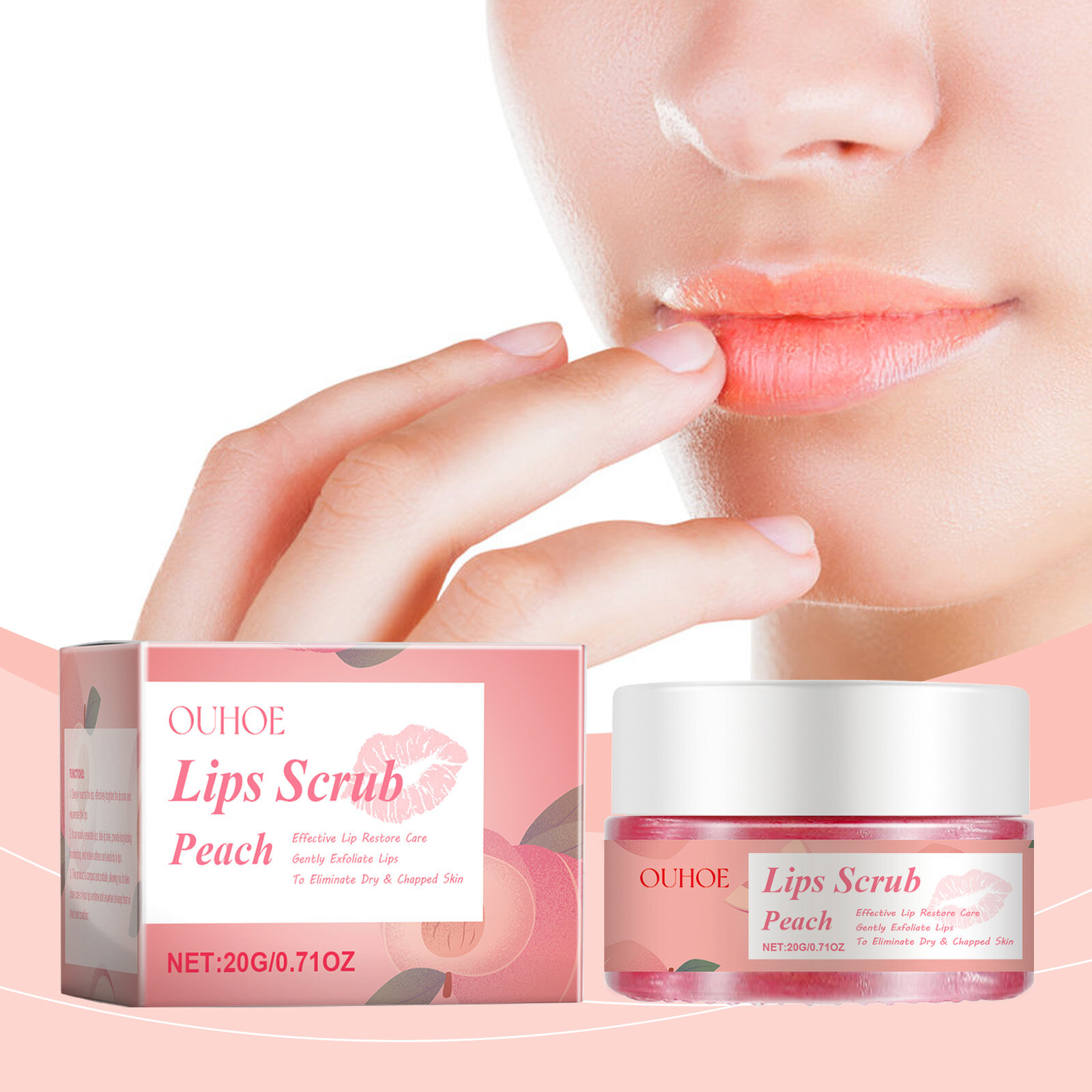 Персиковый бальзам для губ мягко увлажняет, защищает блеск и восстанавливает сухую омертвевшую кожу. Бальзам для губ