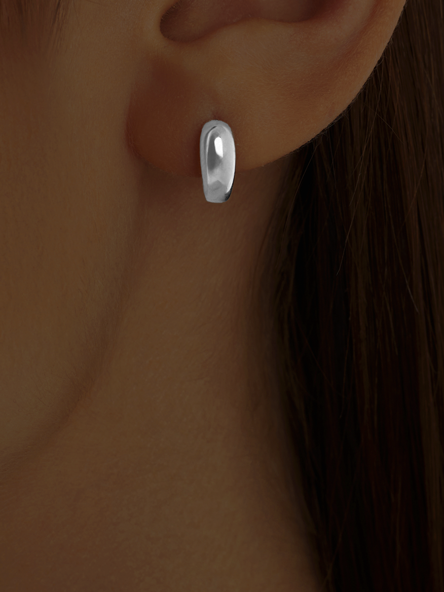 Серьги, серебро, 925 проба, родирование