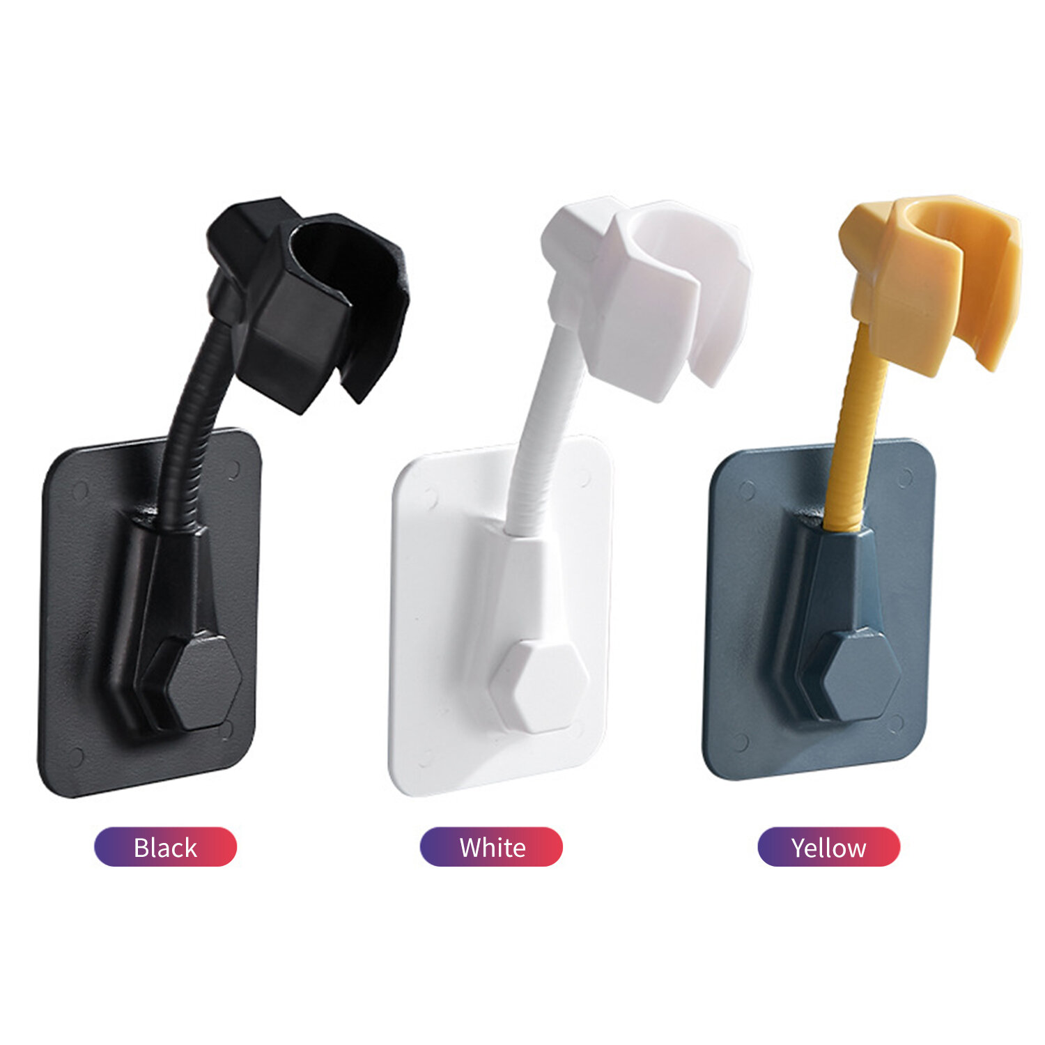 Держатель для душевой лейки с вращением на 360 , регулируемый самоклеящийся держатель для душа, настенные держатели для ручного душа, сменный кронштейн для душевой лейки из нержавеющей стали для ванной комнаты и ванны