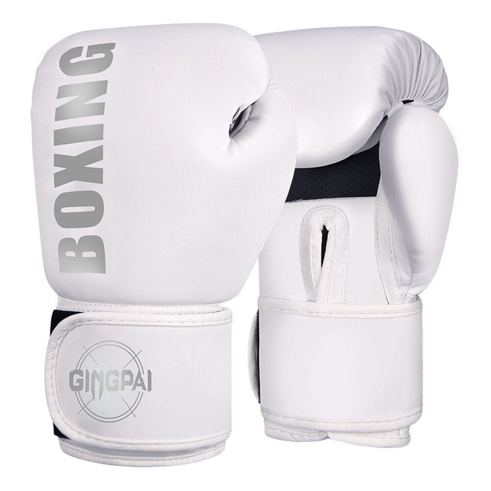 Перчатки для кикбоксинга Training PU Boxing Punching Bag для взрослых и детей, материал PU, цвета Черный и Золотой/Черный/Белый и Серебряный/Красный, размеры 6oz/8oz/10oz/12oz, 1 пара перчаток для бокса