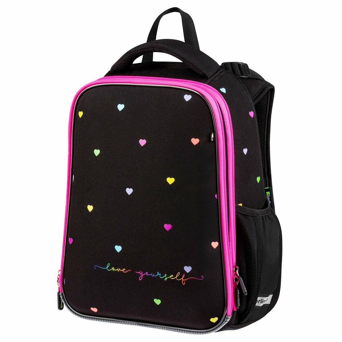 Ранец школьный Berlingo Expert "Love Yourself" 37x28x16см, 2 отделения, 2 кармана, анатомический (RU-EX-1110)