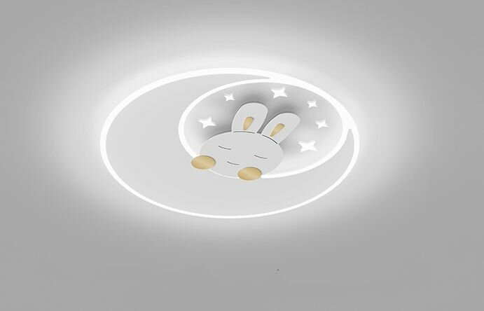 Современная минималистичная детская комната, спальня с кроличьим потолочным светильником -jua