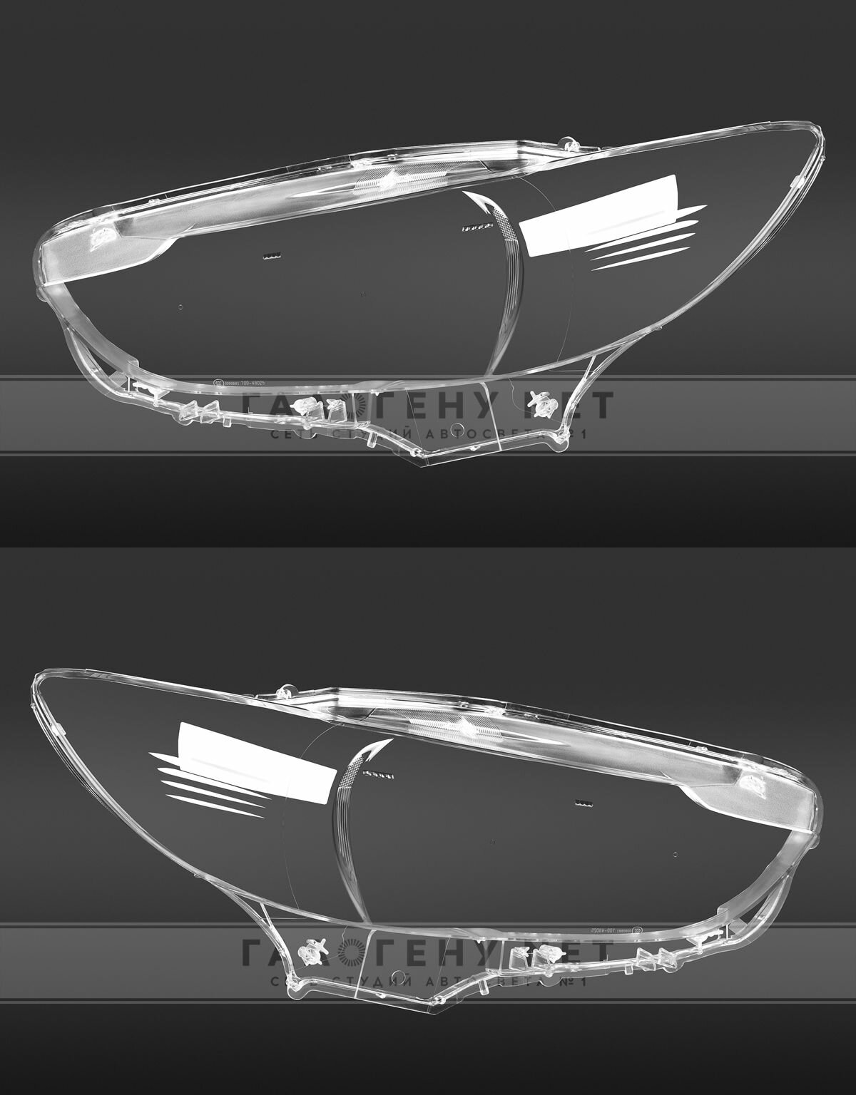 Стекла фар GNX для Mazda 6 GJ (2012-2015) комплект, поликарбонат