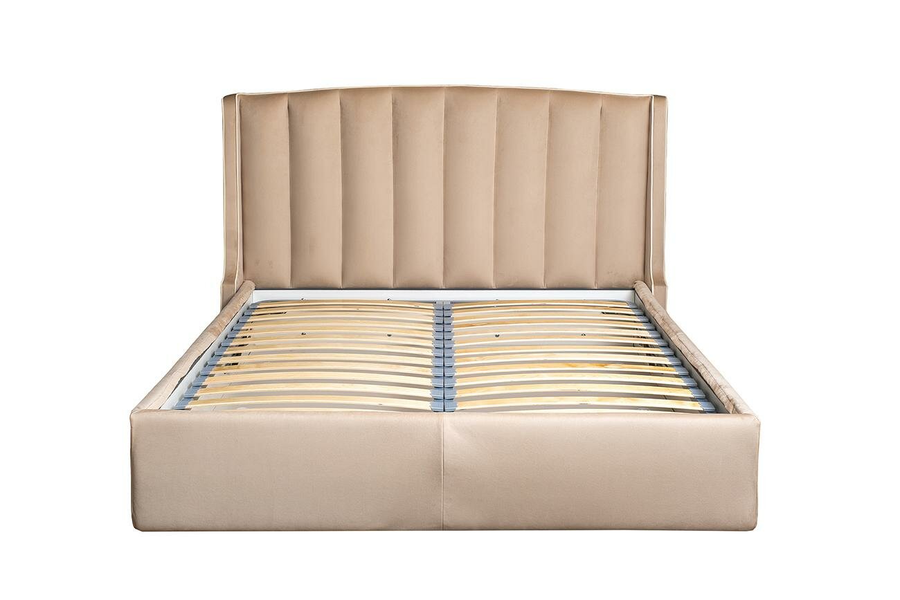 Кровать Garda Decor Кровать Одри(Odry) c подъем. мех. велюр экрю Colt1009 186*220*120 арт. ODRY-160M-Colt1009+Colt1008