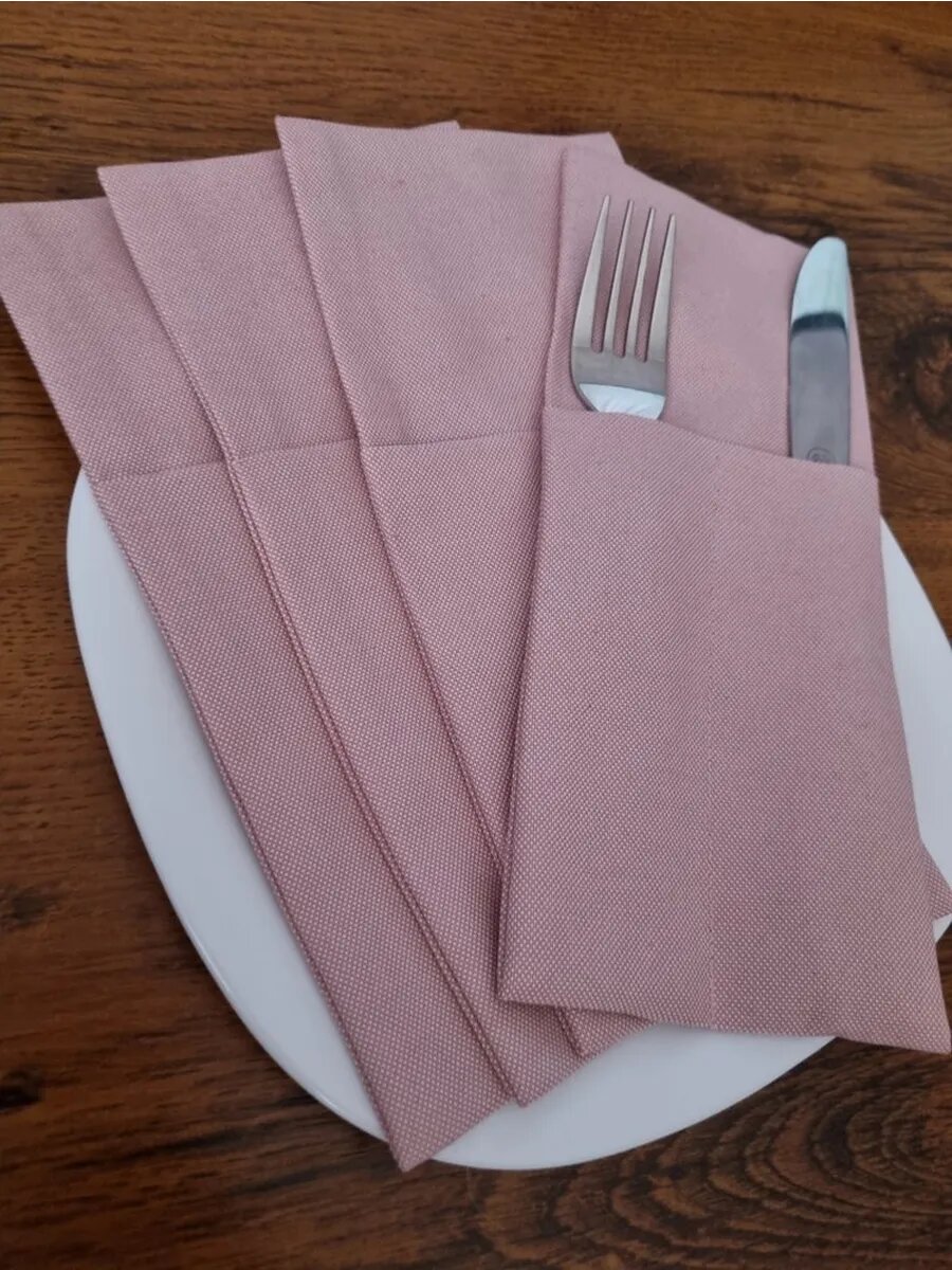 Розовые конверты для сервировки, 4 шт.