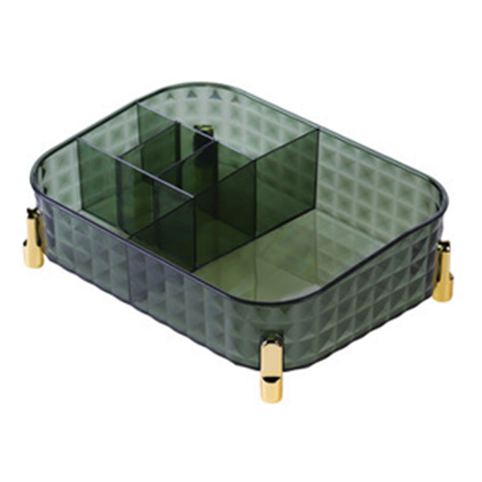 Поднос-органайзер для макияжа, большой вместительный футляр для хранения кистей, помад, средств по уходу за кожей, зеленый