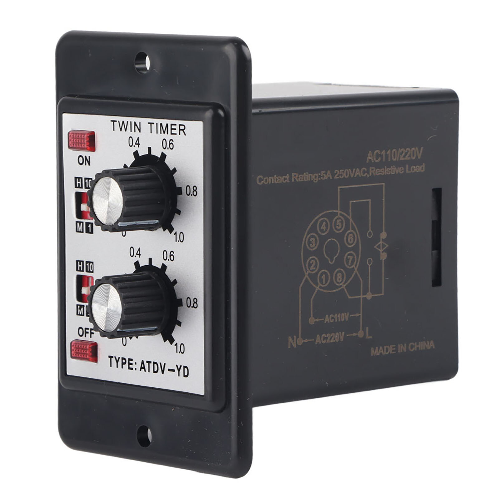 Реле с таймером и ручным управлением, многосекционное реле включения/выключения ATDV-YD AC110V/220V
