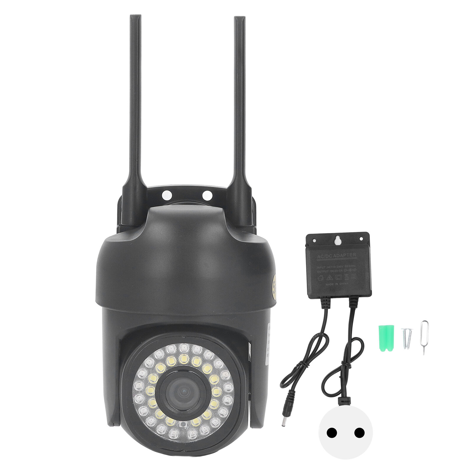 Умная Wi-Fi камера 1080P 2MP для наружного видеонаблюдения, 2,4–5 ГГц, поворот на 350 градусов (90 градусов), автоматическое слежение, ночное видение, вилка европейского стандарта 110–240 В.