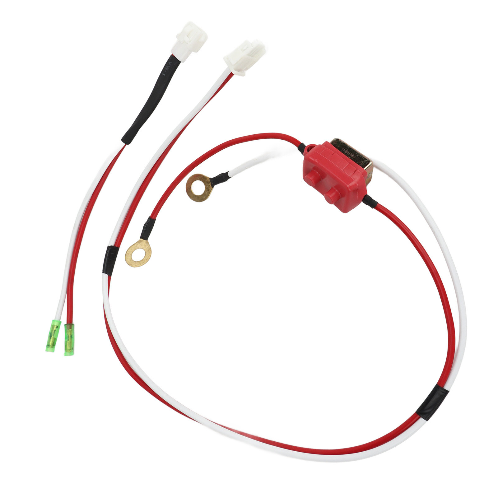 2 Pcs Wiring Harness 4749A5531, 4716‑4701, 4749B5531 для подъемного кемпера 1999-2010 с рестартным предохранителем 15 Amp и соединительным разъемом стороны прицепа, ABS, медь, 12‑10 AWG
