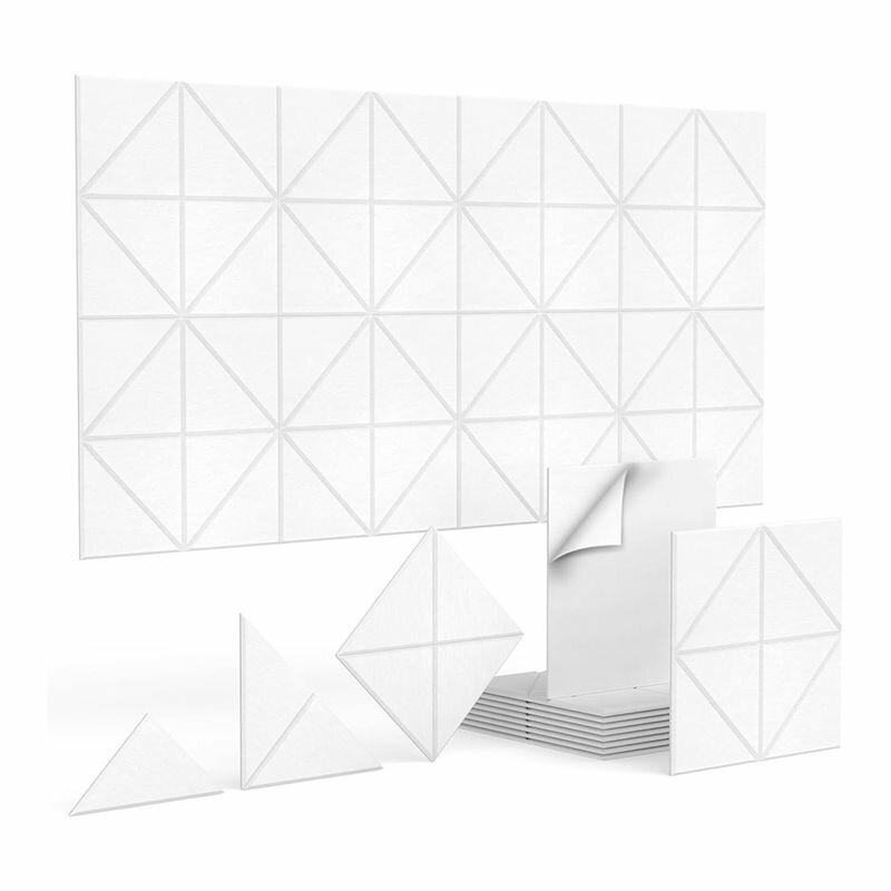 (Y Q O K) 12 шт. самоклеящиеся акустические панели, звукоизоляционные стеновые панели 12X12X0,4 дюйма совместим с дома, студии звукозаписи,