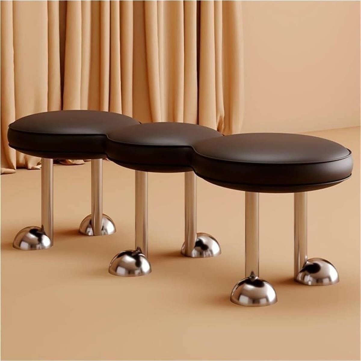 Скамья для ног, мягкая входная скамейка, табурет для пеленания обуви с металлическими ножками