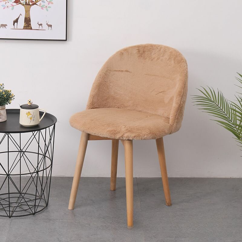 Стул офисный "Простой", флок, светло-коричневый, 48 x 50 x 76,5 см