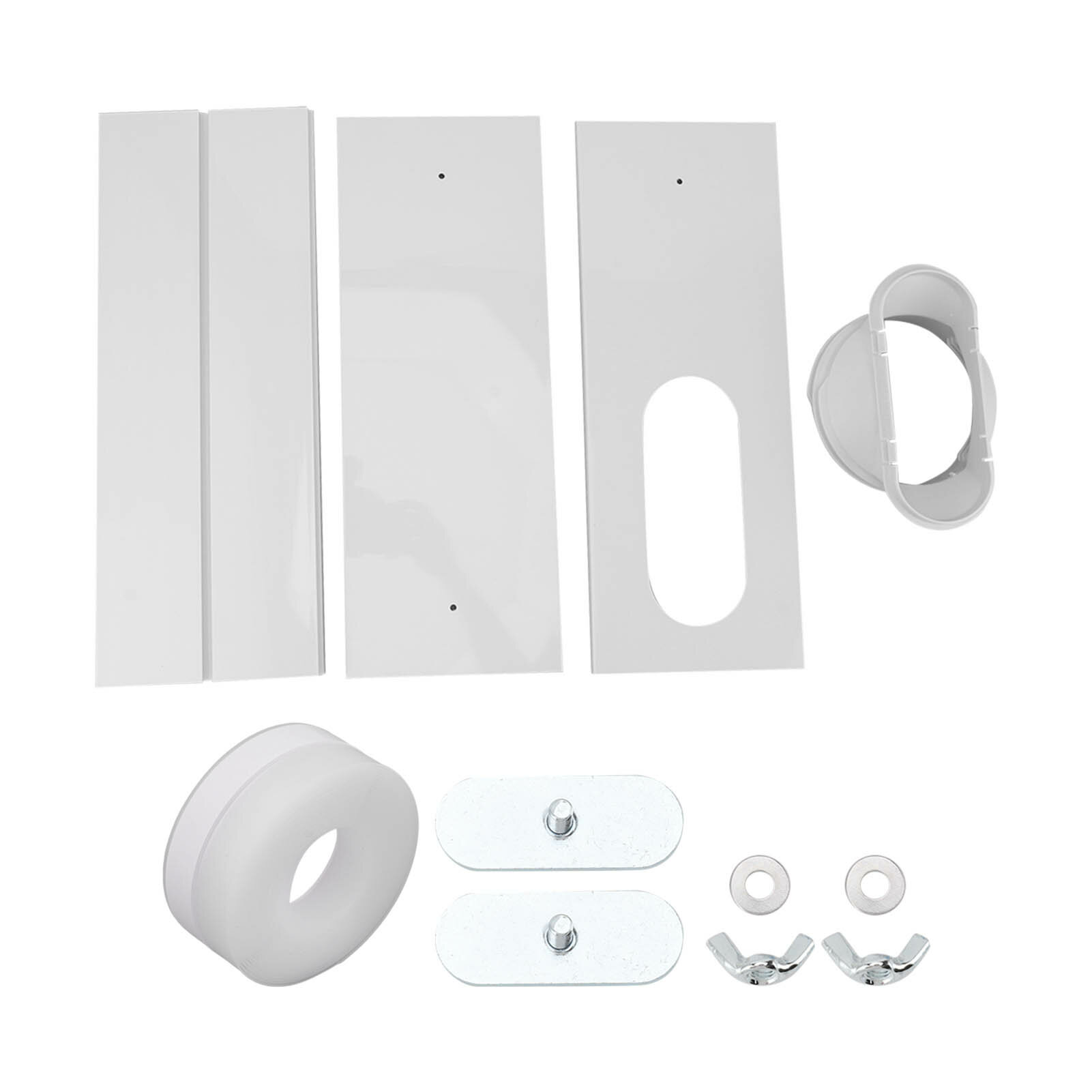 Кондиционер Window Winde Wenter Kit Pvc Easy Установка бесшовная универсальная регулируемая кондиционер аксессуары для окна 3 пластины для окна 110 см.