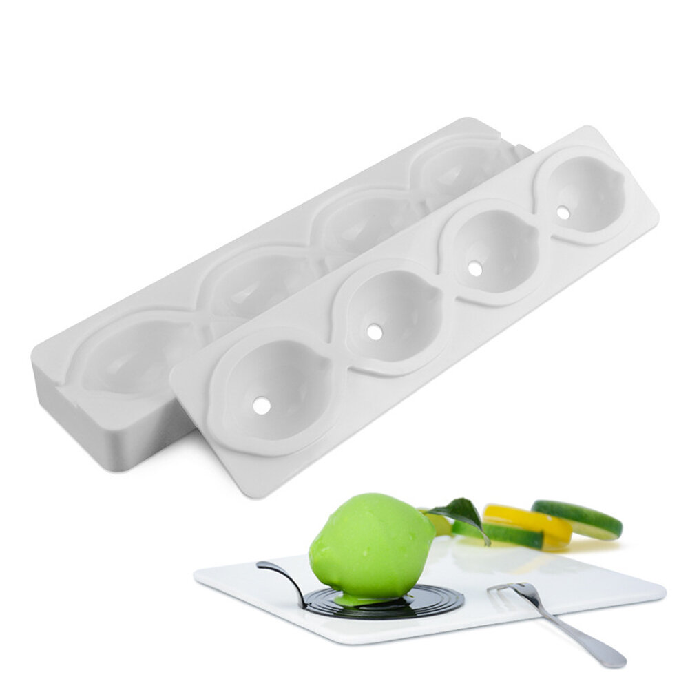 4-Cavity Lemon-форма формы для пирога Силиконовый мусс