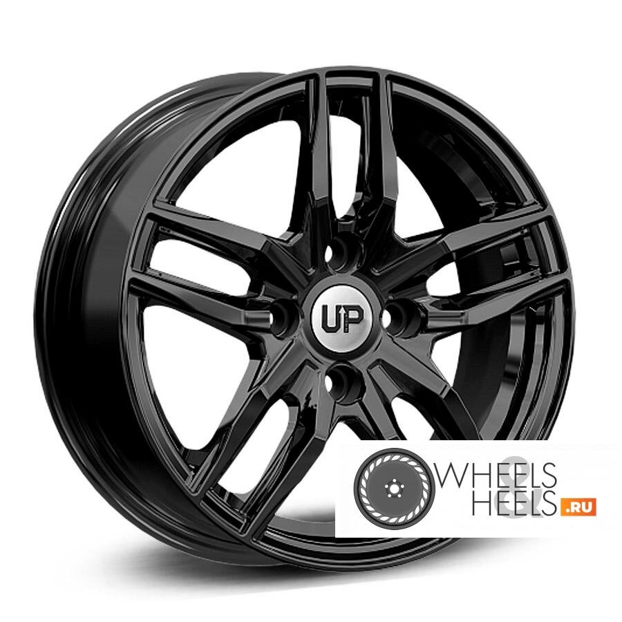 Диск автомобильный литой Wheels UP Up125 15x6 4x108 et27 dia65.1 Черный глянцевый