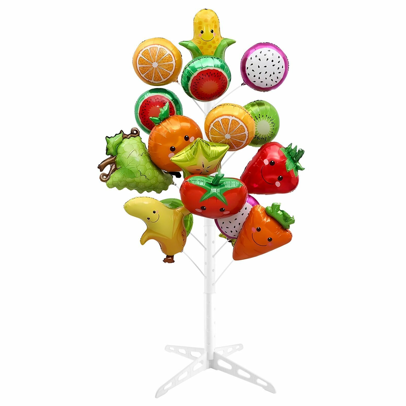 Стойка для шаров Дон Баллон Витринная, сборно-разборная, из белого пластика, 1,67 м