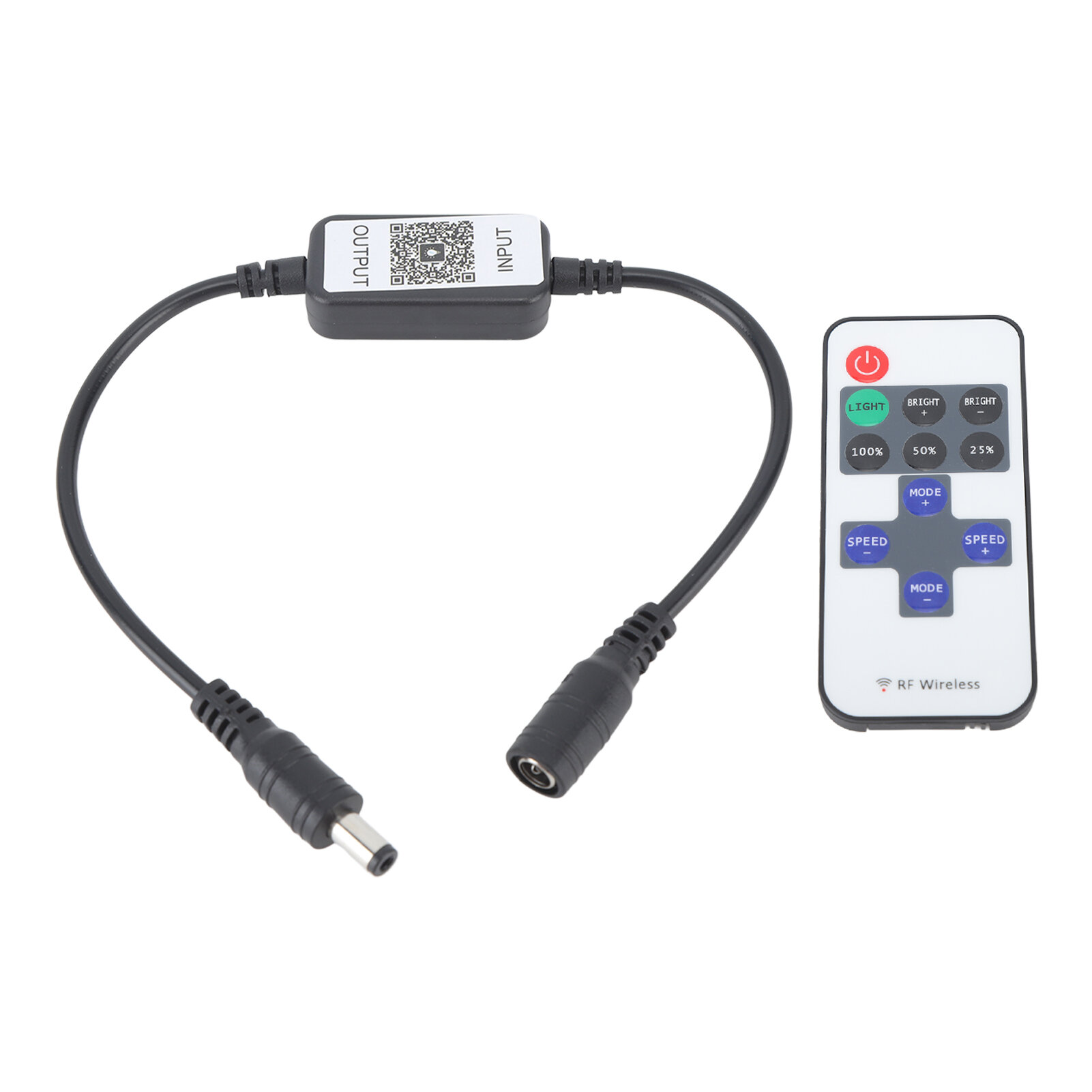 11 Ключ RF мини -беспроводной дистанционный контроллер Dimmer с разъемом DC 5‑24V для однократного светодиодного освещения.