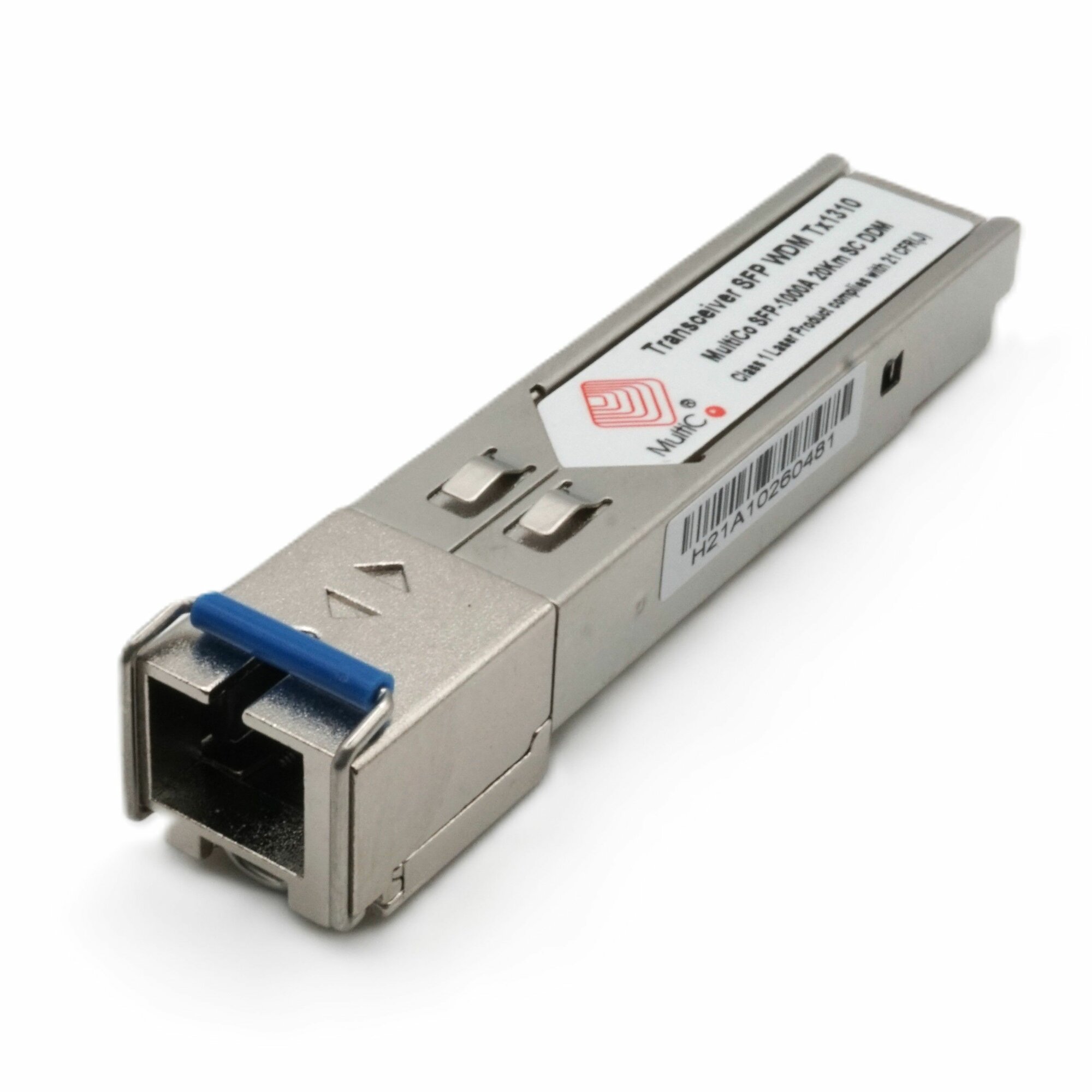 Трансивер MultiCo SFP-1000A 20km SC DDM Модуль SFP одноволоконный 1,25G , разъём SC, Tx/Rx 1310nm/1550nm, поддержка DDM