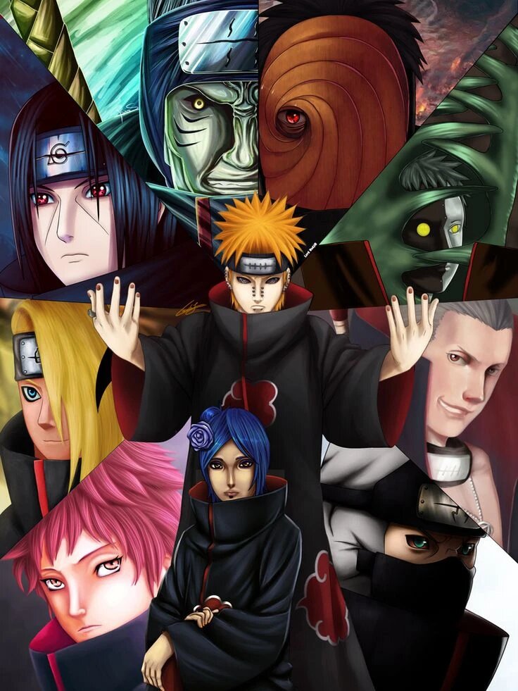 Алмазная мозаика на подрамнике "Наруто" круглые бриллианты 40х50см