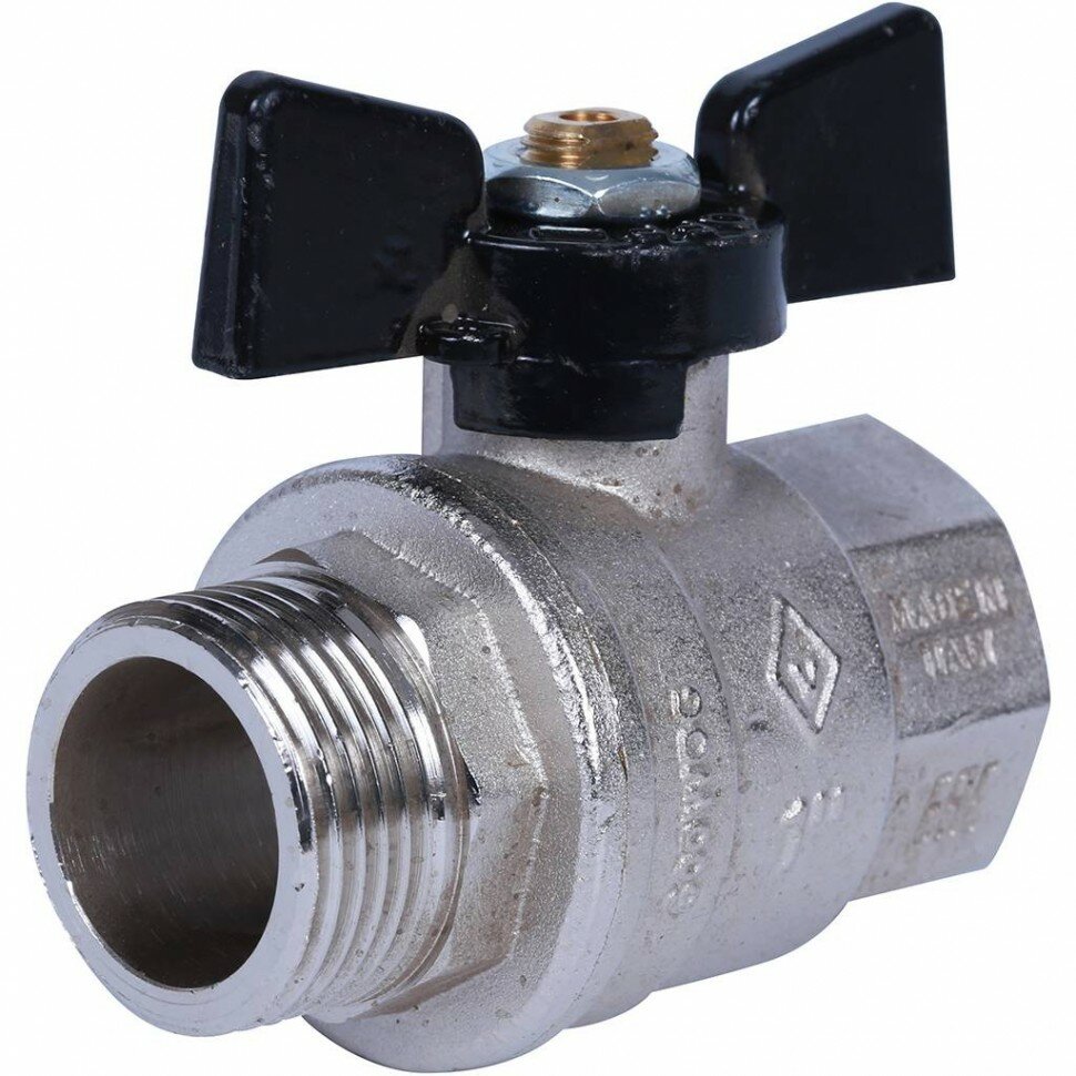 Кран шаровый НВ 1' BUGATTI бабочка (3070070)