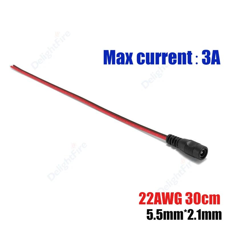 DC кабель питания 22AWG красный, 5pin, 30см