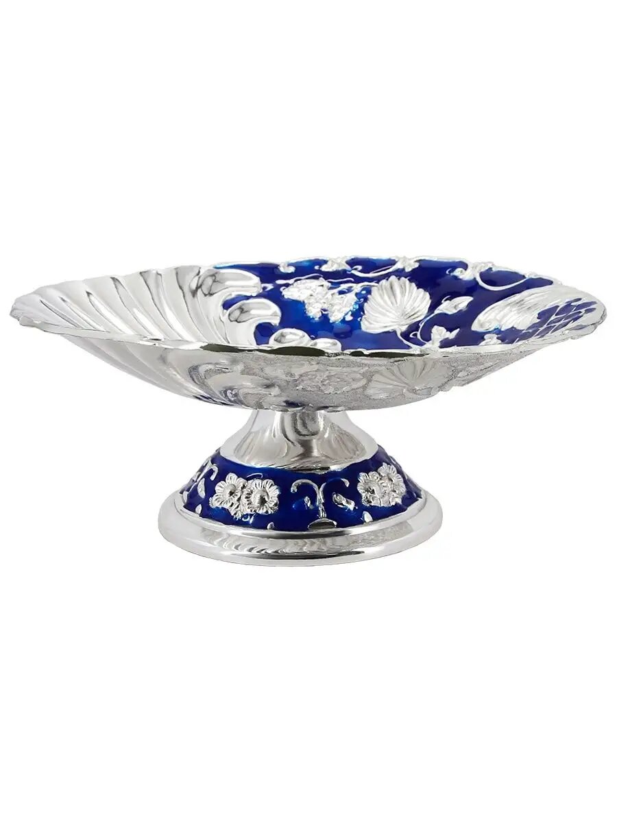 Конфетница фруктовница металлическая с уникальным покрытием размеры 22 х 22 х 8 см