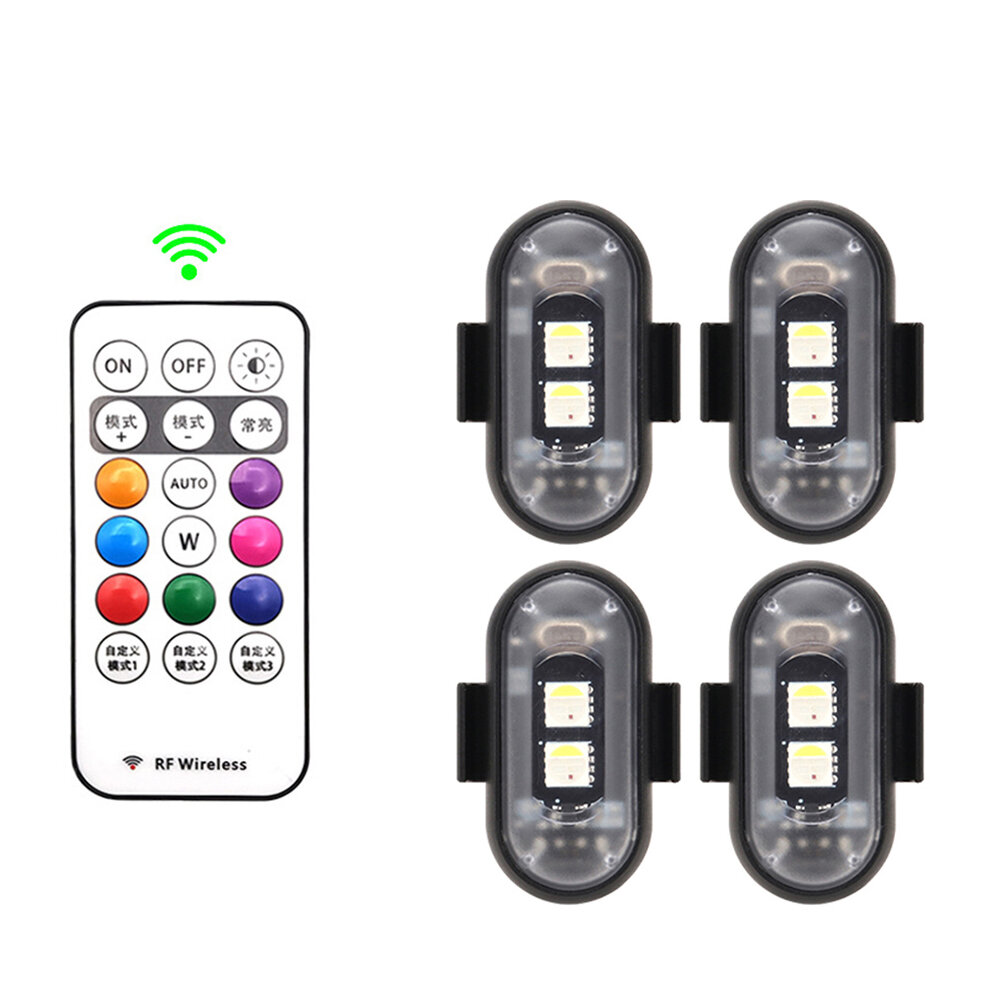 Универсальные мотоциклетные RGB LED стробоскопы с контроллером и беспроводным сигналом для авиации и вертолётов