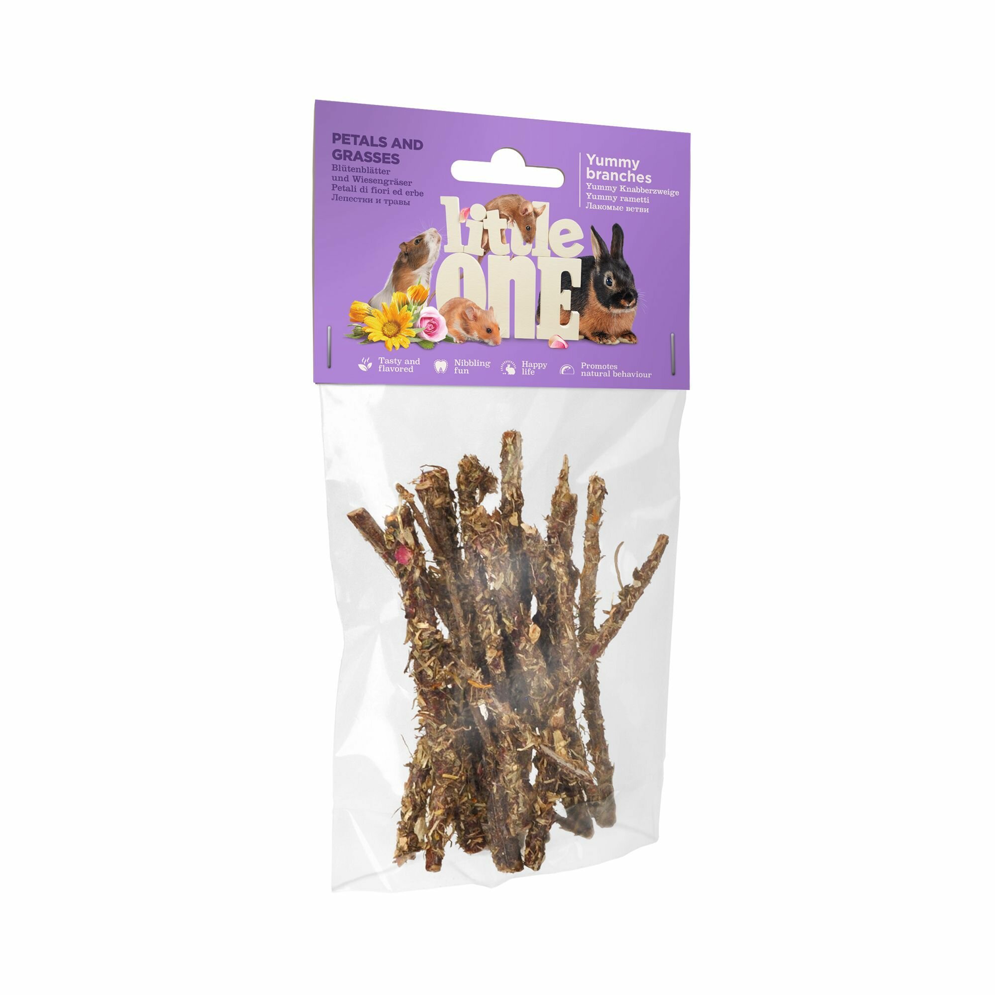 Little One Лакомые ветви с травами и лепестками для всех видов грызунов