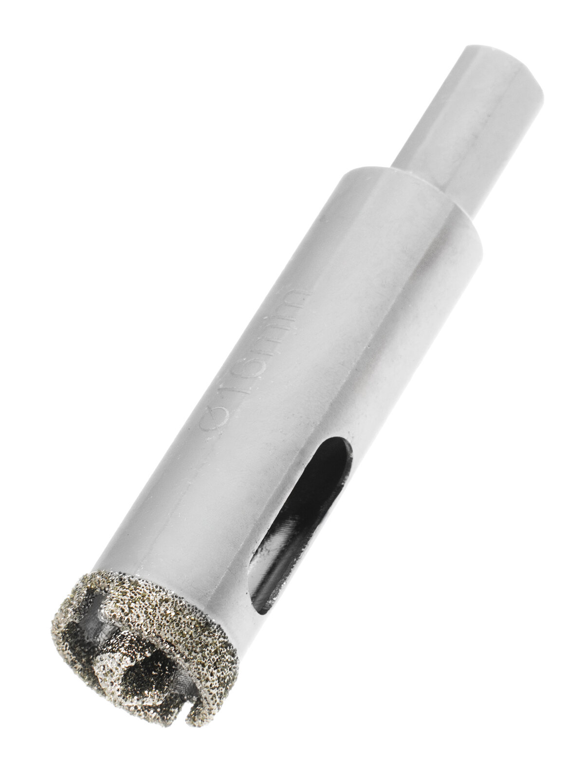 Сверло по керамограниту алмазное Matrix 16 х 67 мм, 3-гр. хвостовик, выс. концентрация алмазов, коронка алмазная, 726163