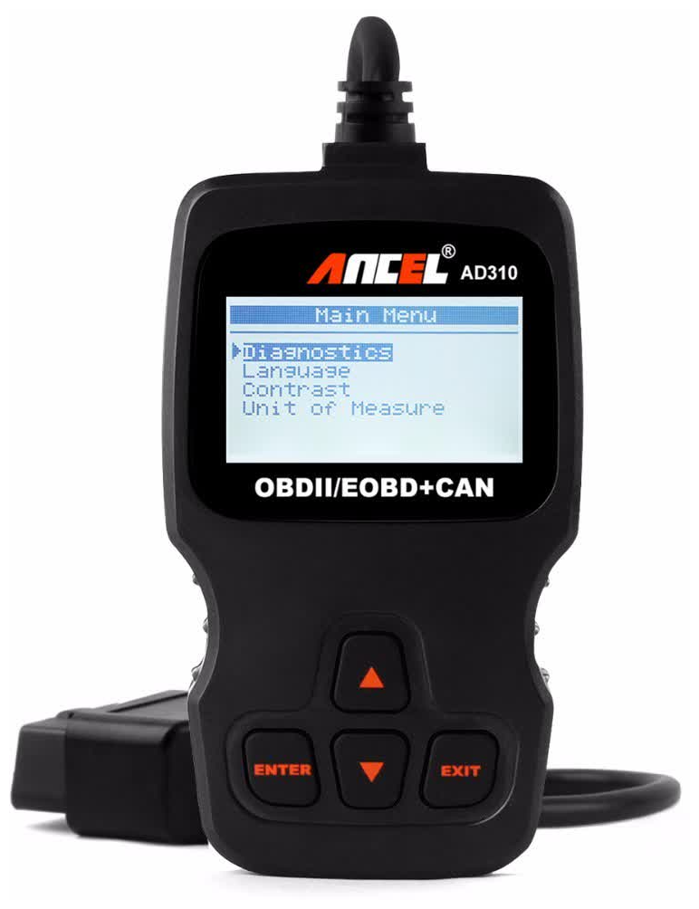 Автосканер Ancel AD310, с ЖК-дисплеем, поддержка 8 языков, USB