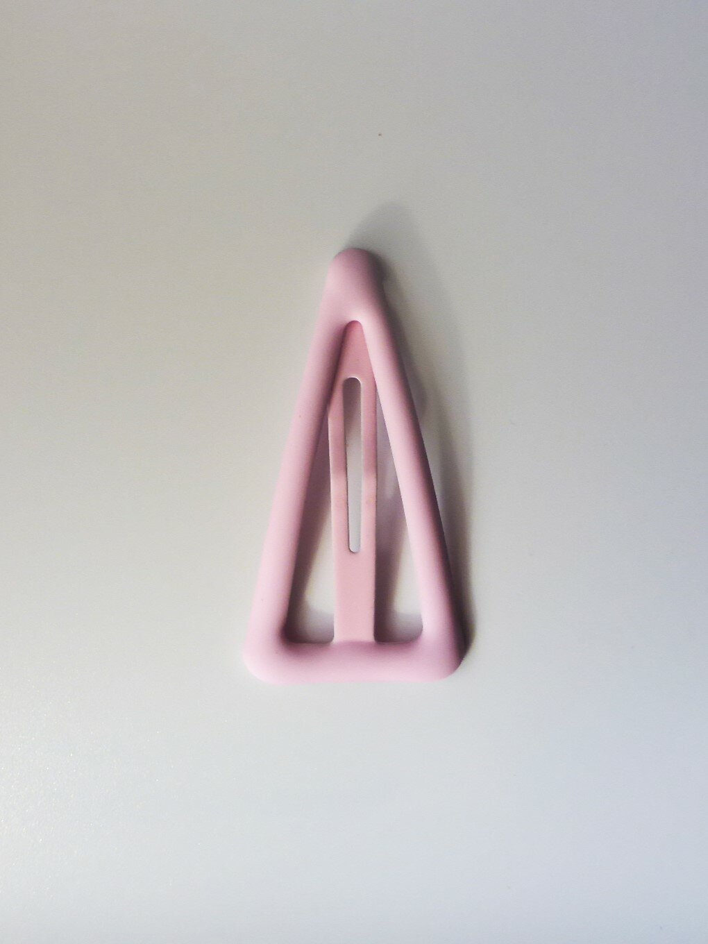 Заколка клик-клак зажим аксессуар для укладки волос треугольный розовый