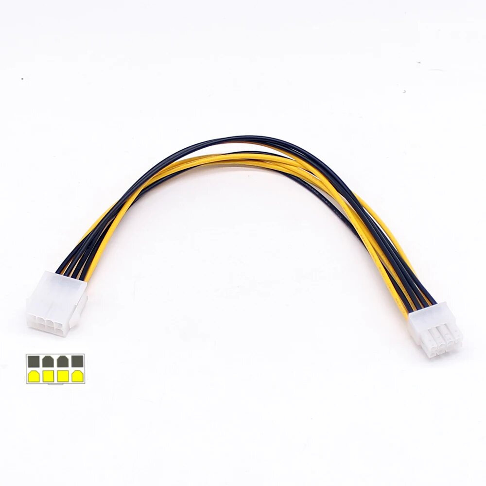 30 см 18AWG процессор 8-контактный на 8-контактный кабель питания удлинитель адаптер материнской платы ПК процессор 8-контактный разъем на 8-контактный разъем «папа»
