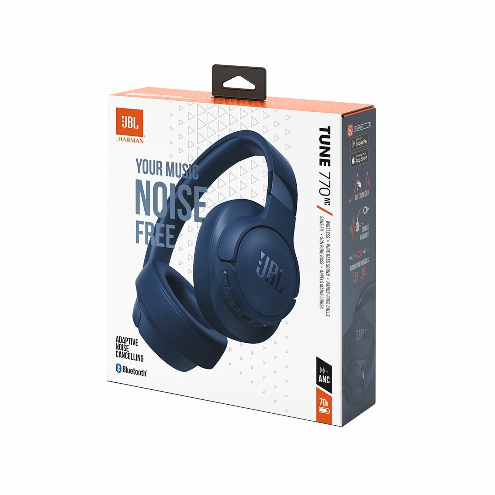 Беспроводные наушники JBL Tune 770NC, ANC, Bluetooth 5.0, синий