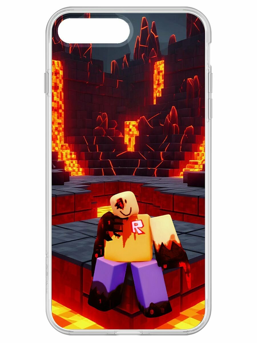 Чехол-накладка Krutoff Clear Case Roblox-Форсакен Джон Доу (Forsaken John Doe) для iPhone 8 Plus