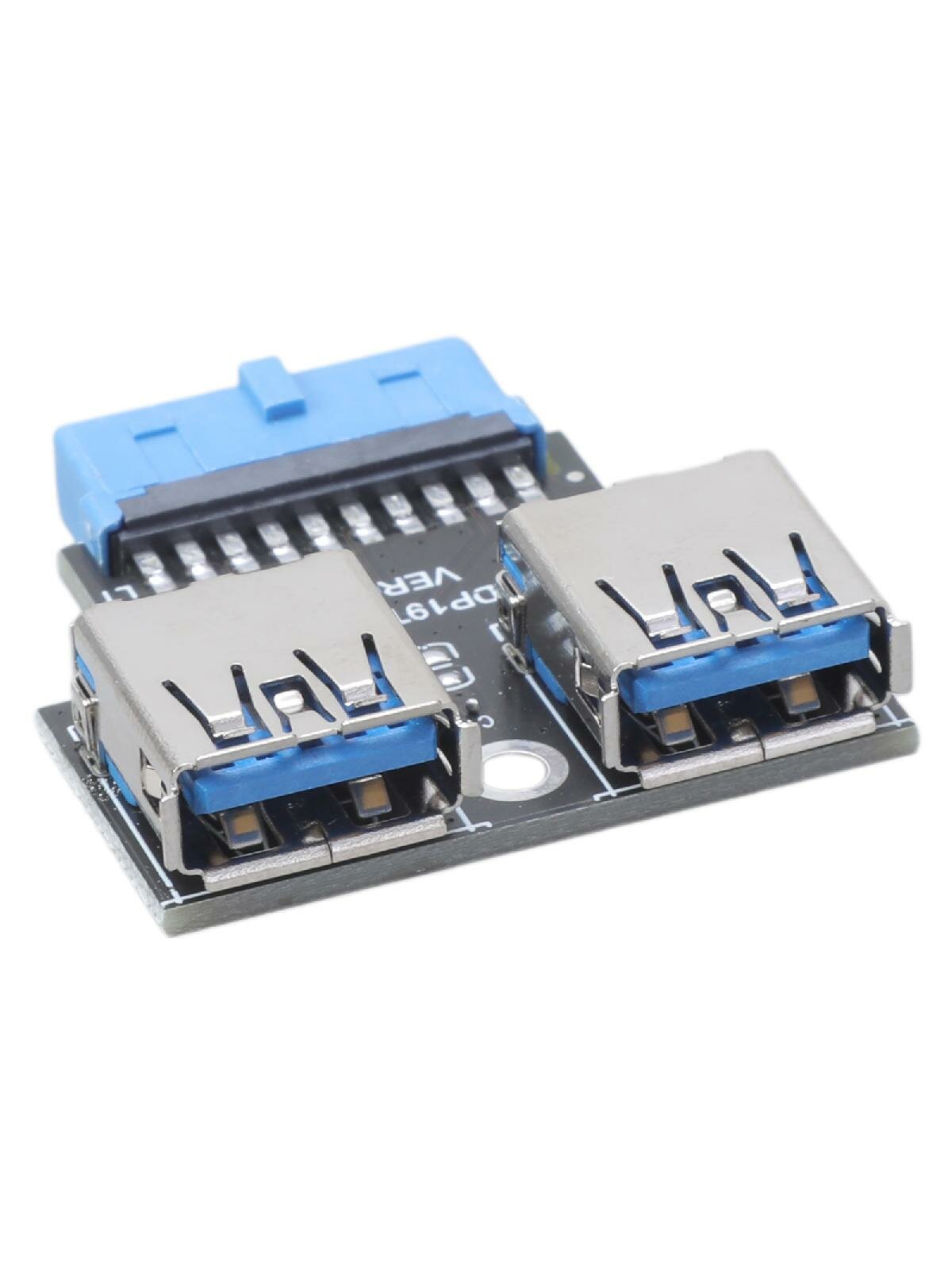 USB Adapter HUB Header 19Pin to USB Connector 2 Port USB3.0 Converter Board PC Motherboard 19 Pin Extender USB3.0