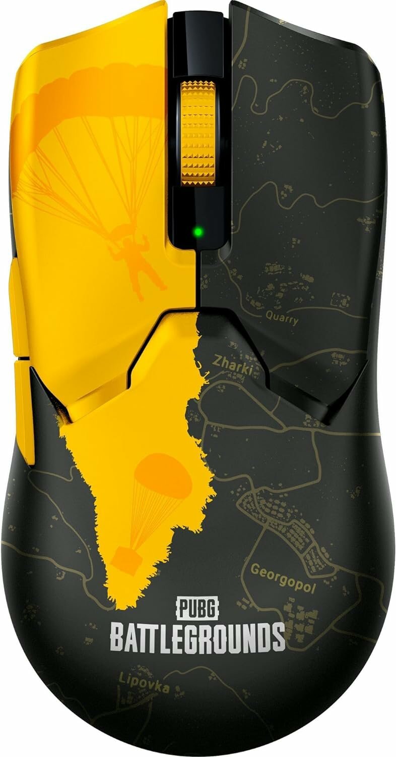 Razer Viper V2 Pro PUBG: BATTLEGROUNDS Edition, черный/желтый, беспроводная игровая мышь