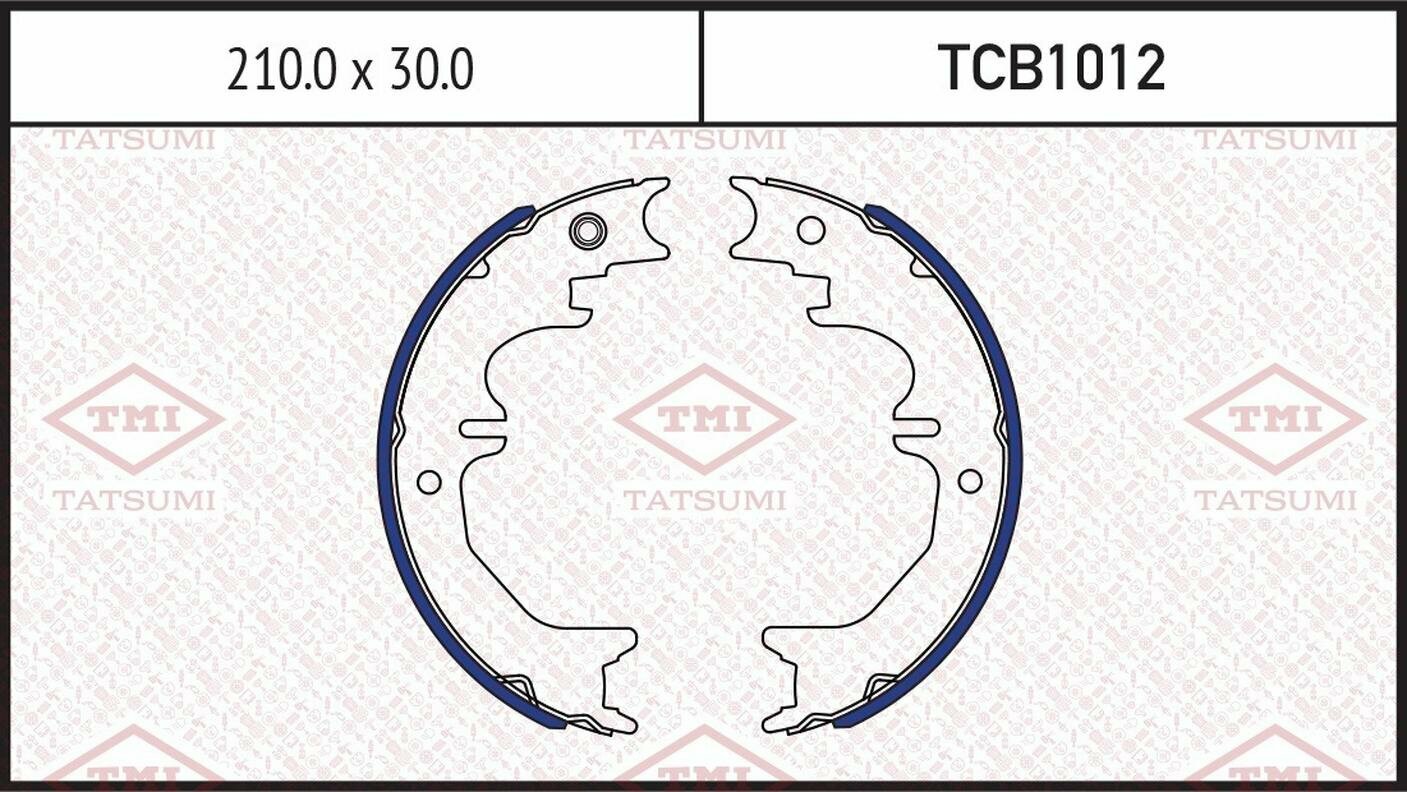 Tatsumi колодки тормозные для автомобилей барабанные tcb1012
