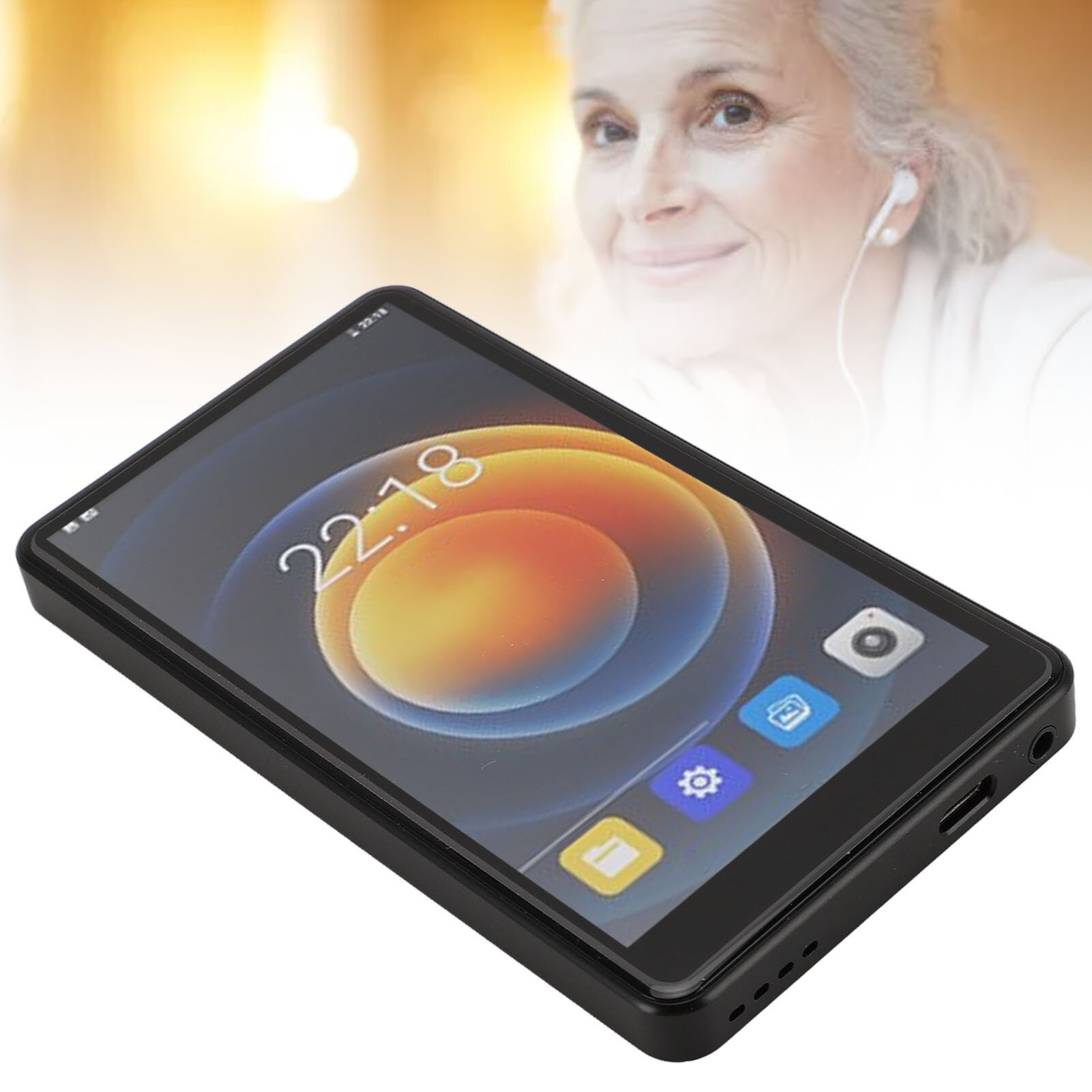 MP4-плеер с картой памяти 128 ГБ, 5,2-дюймовым сенсорным экраном, высоким разрешением, портативный цифровой музыкальный плеер MP4 HiFi для Android